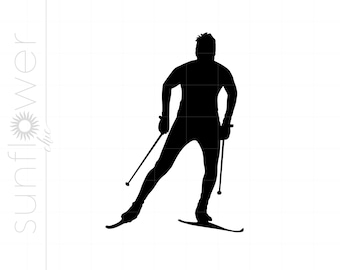 Skier Dxf File - Etsy