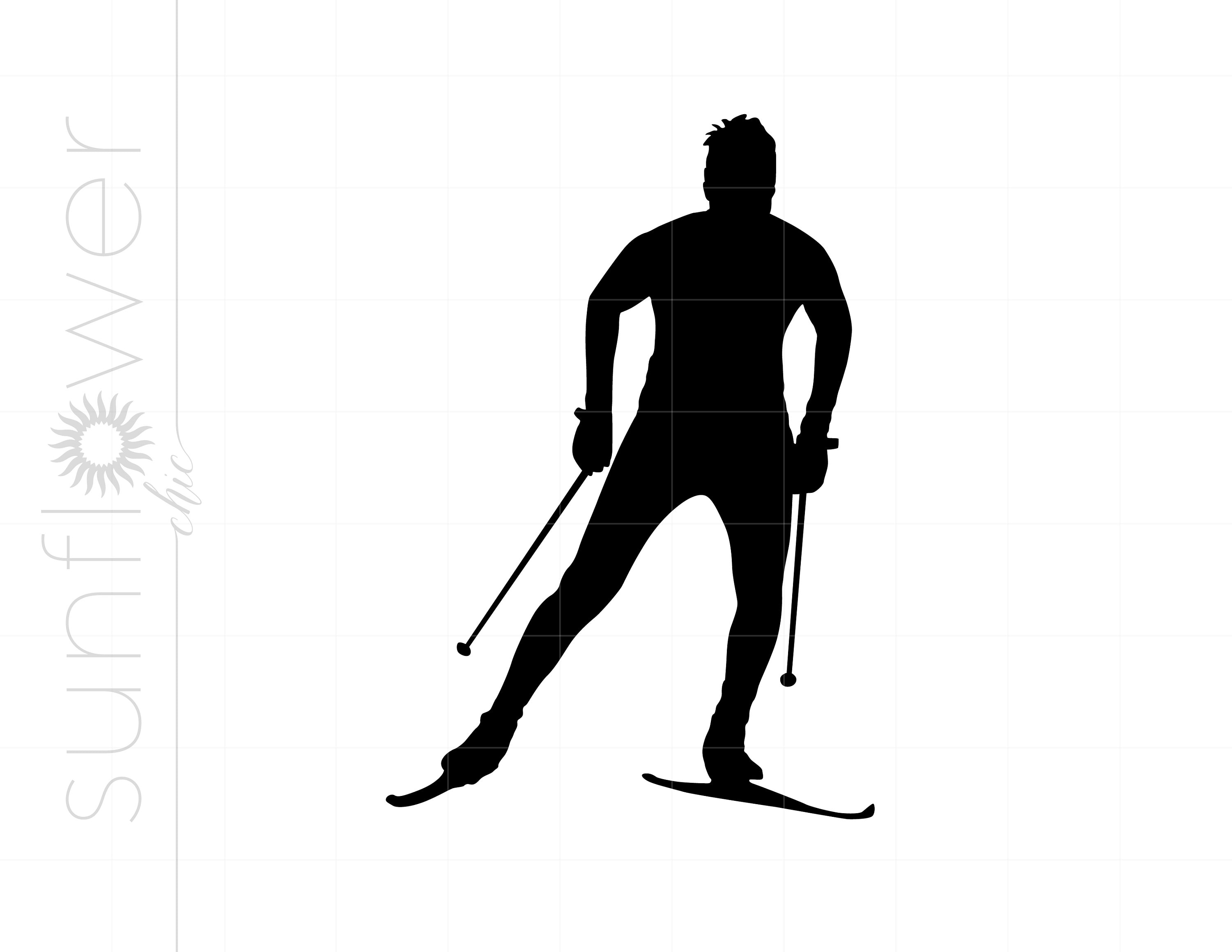Cross Country Skier Silhouette