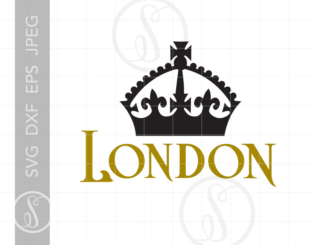 London Crown Svg Cut File Downloads | London Crown Clipart Svg | London ...