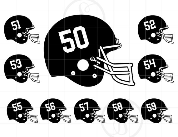 Football Helmet Silhouette Front View