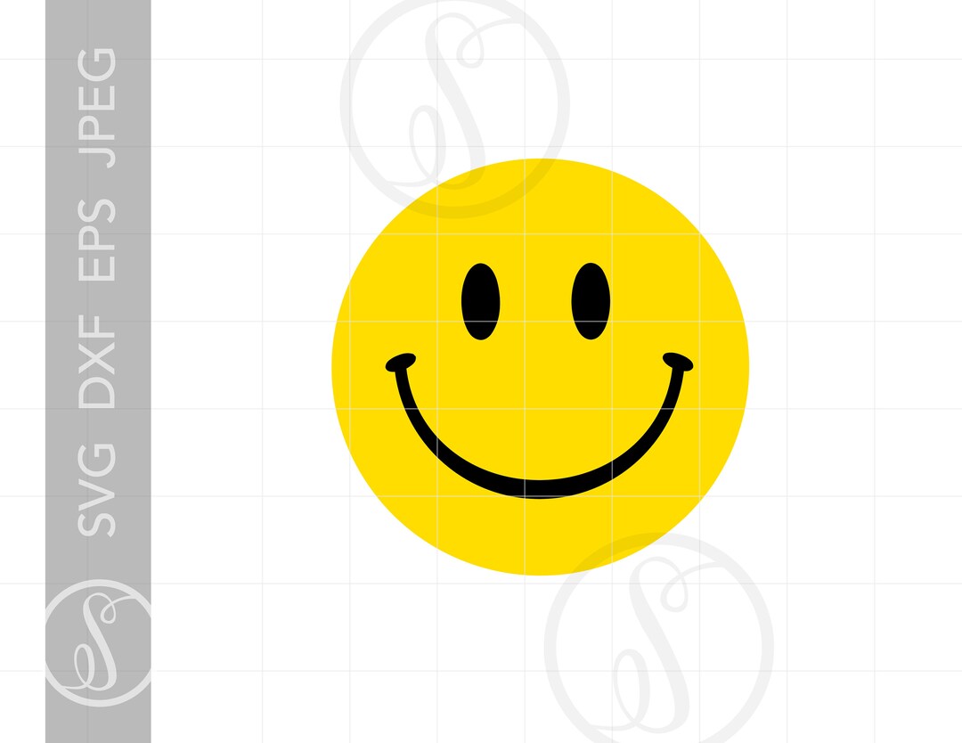 Smiley Face SVG Smiley Face Clipart Smiley Face Silhouette - Etsy New ...