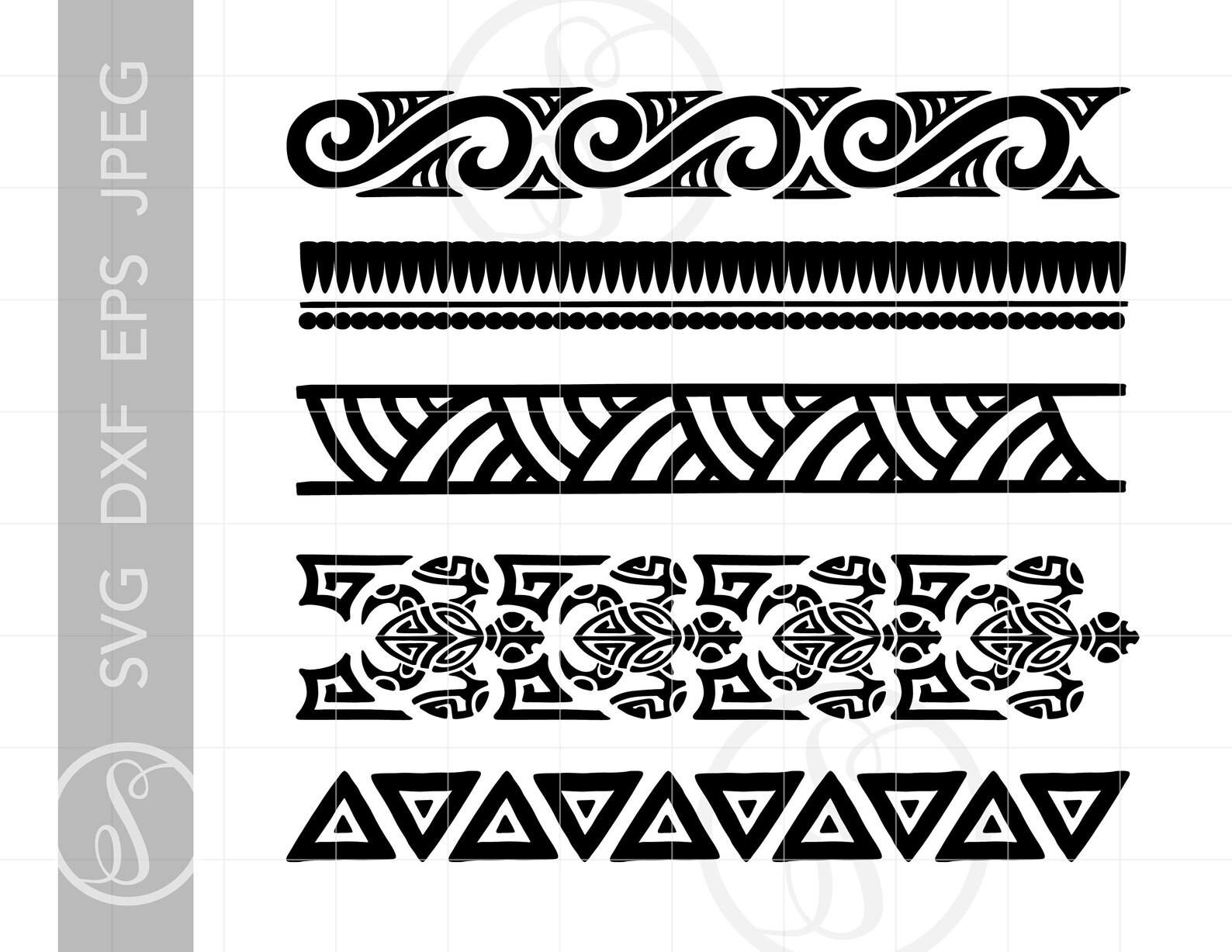 Tribal Tattoo Art SVG Polynesian Cut File Clipart Downloads - Etsy ...