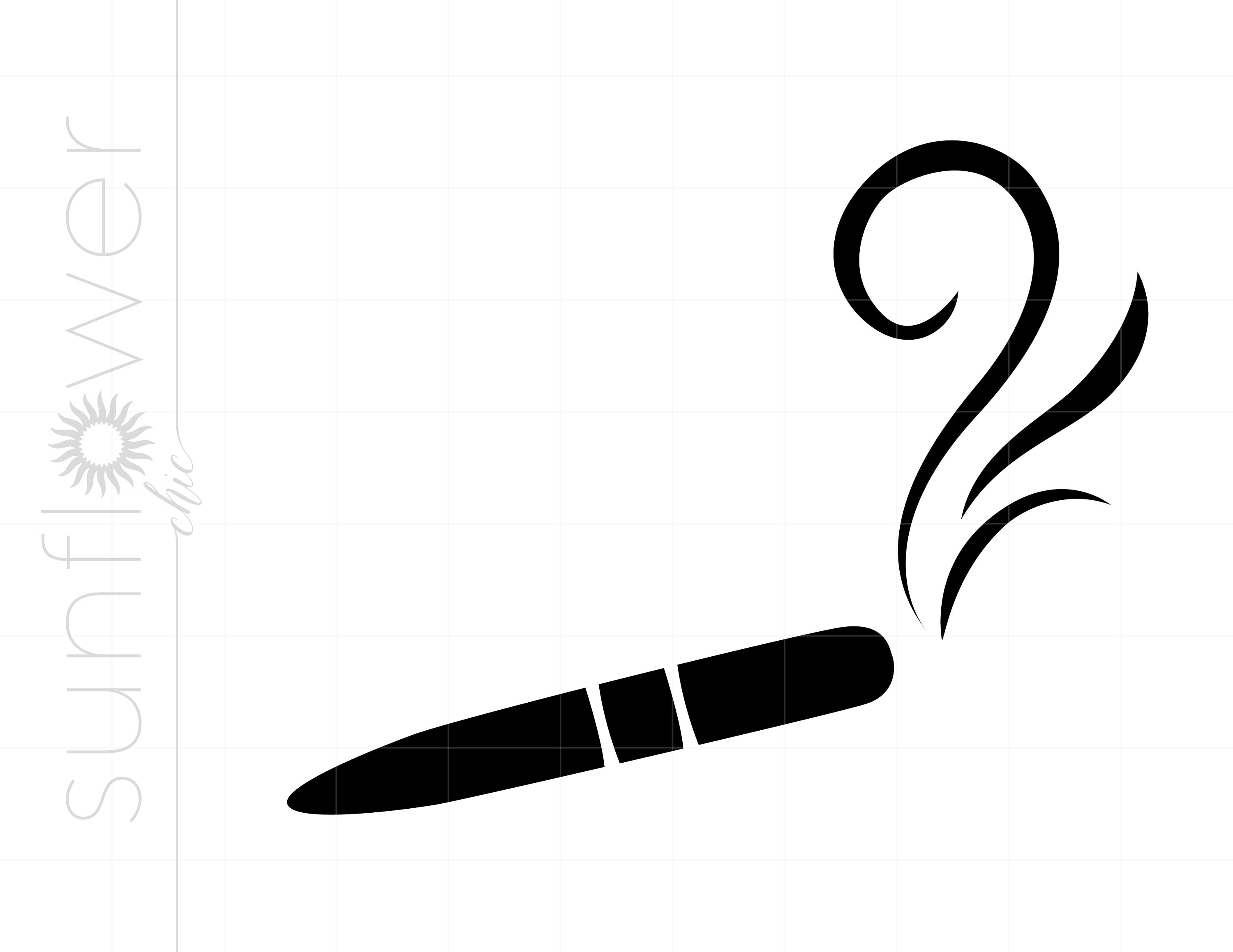 Cigar SVG / Cigar Clipart / Cigar Silhouette Cut File / Cigar - Etsy México