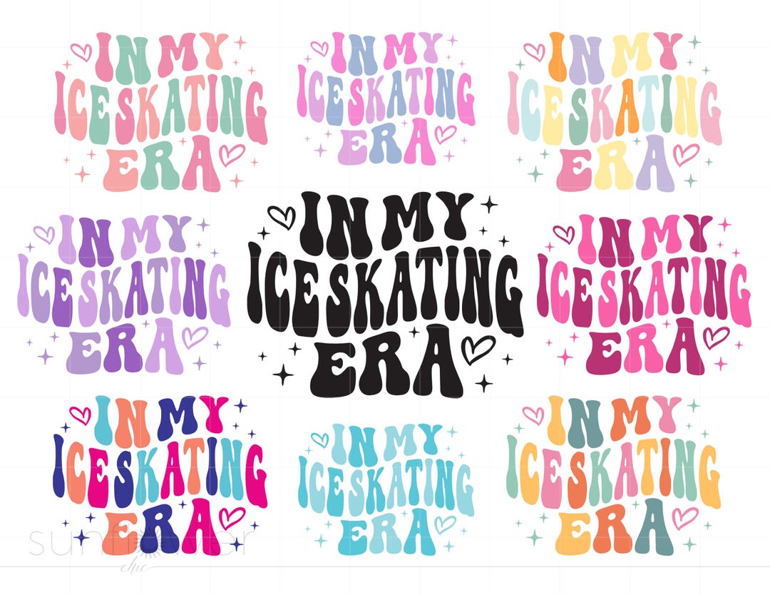 In My Ice Skating Era Svg Bundle, Groovy Letters Ice Skating Shirt Svg ...