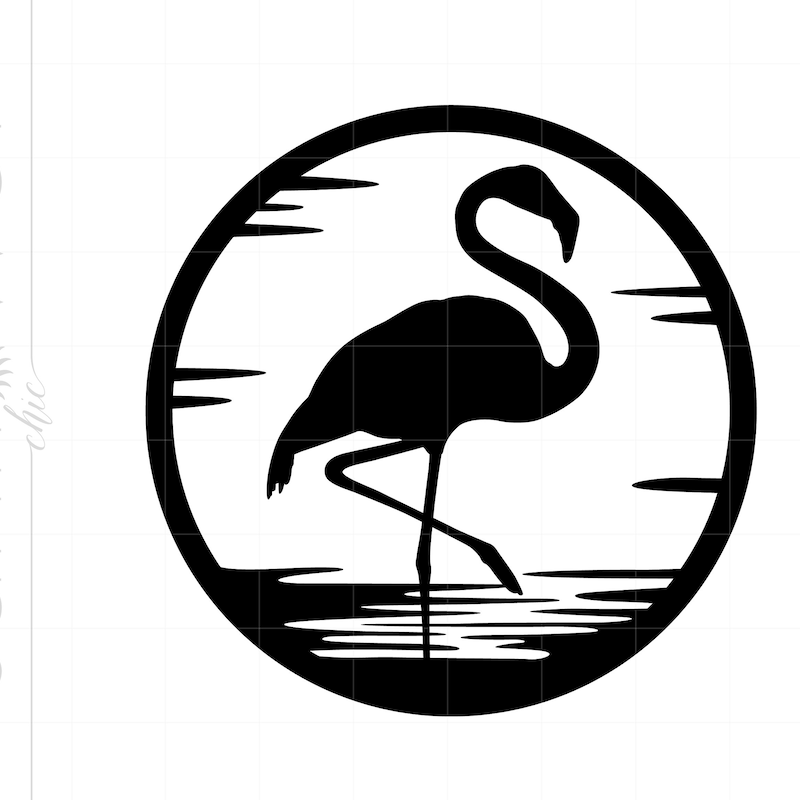 Flamingo Monogram File - Etsy