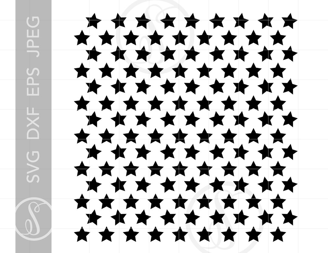 Stars Pattern SVG Stars Pattern Clipart Stars Pattern Silhouette Cut ...