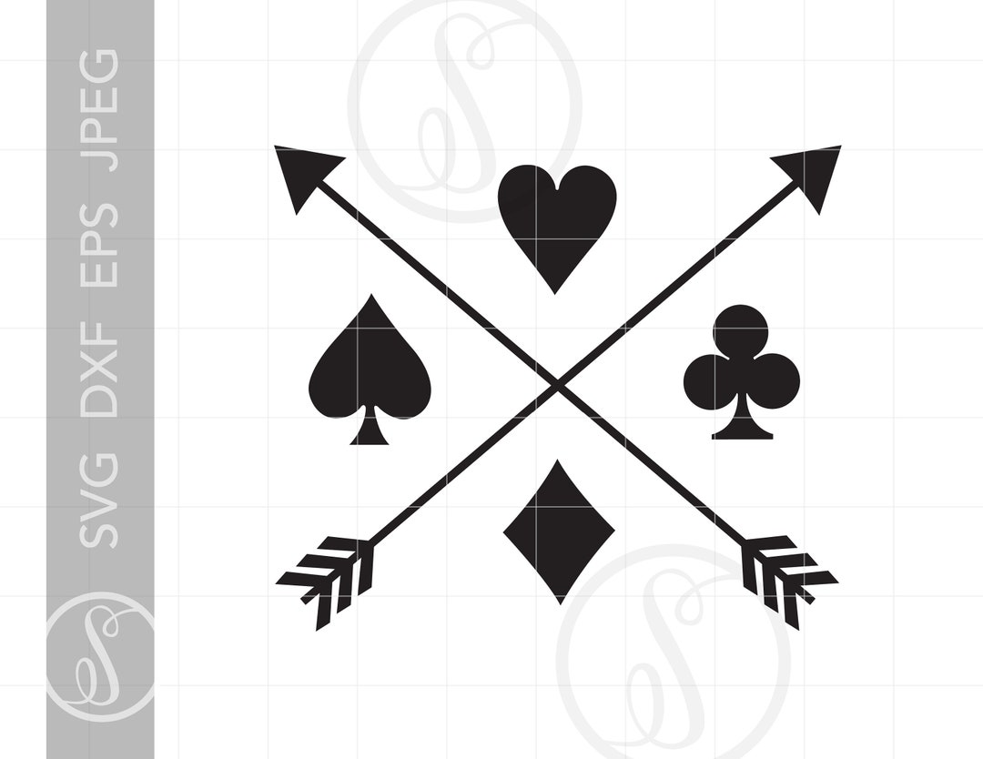 Playing Card Suits Svg Cut Files | Poker Downloads | Card Suit Arrows ...