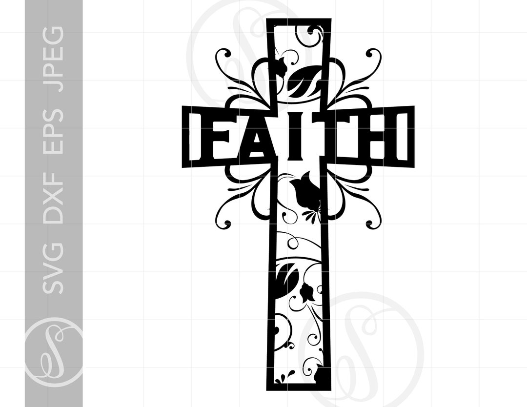 Faith Cross SVG | Faith Cross Clipart | Cross Cut File for Cricut ...