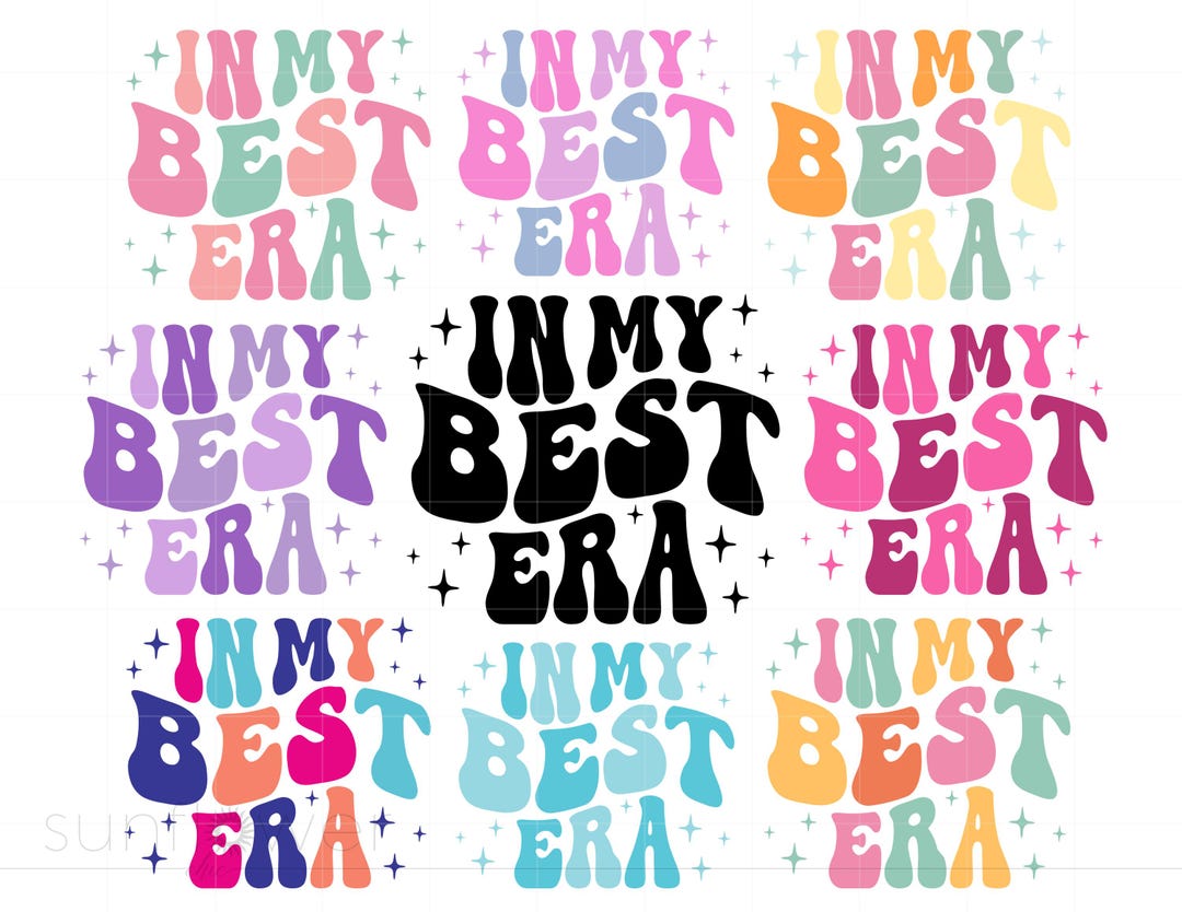 In My Best Era Svg Bundle, Groovy Letters Favorite Era Shirt Art ...