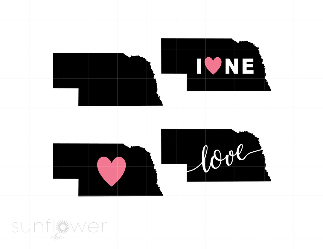 Nebraska SVG Clipart, Love Nebraska Svg Jpg Eps Png Cricut Silhouette ...
