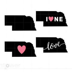 Nebraska SVG Clipart, Love Nebraska Svg Jpg Eps Png Cricut Silhouette ...