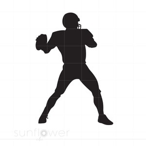 Football Quarterback SVG | Quarterback Silhouette Clipart Download ...