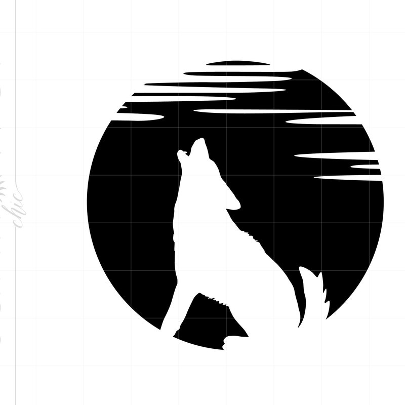 Coyote Howling at the Moon Svg - Etsy