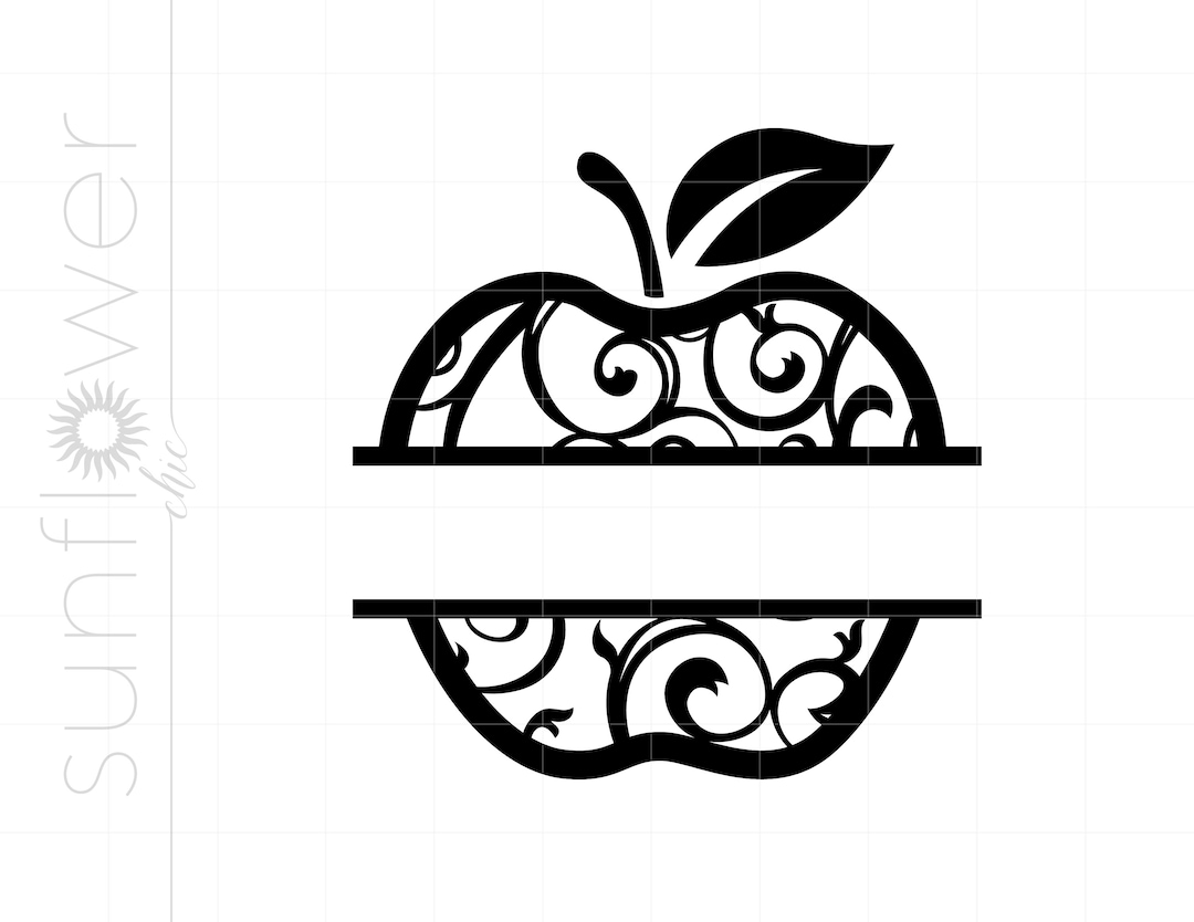 Apple Svg | Apple Monogram Svg Cut Files | Apple Name Frame Cricut ...