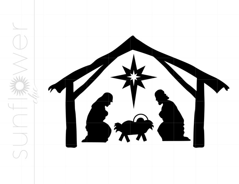 Nativity SVG Nativity Clipart Christmas Nativity - Etsy