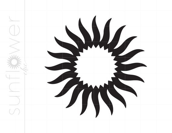 Zon Clipart Zwart Wit