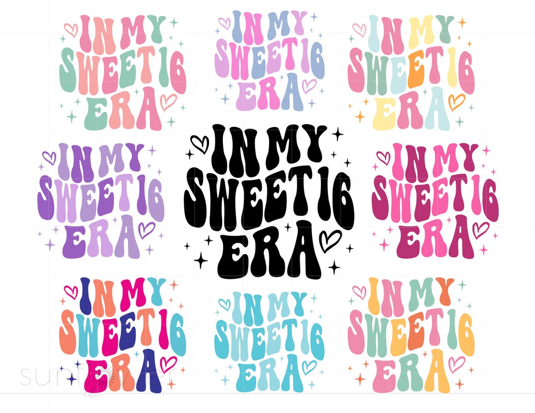In My Sweet 16 Era Svg Bundle, Swiftie Sweet Sixteen Birthday Svg, 16th ...