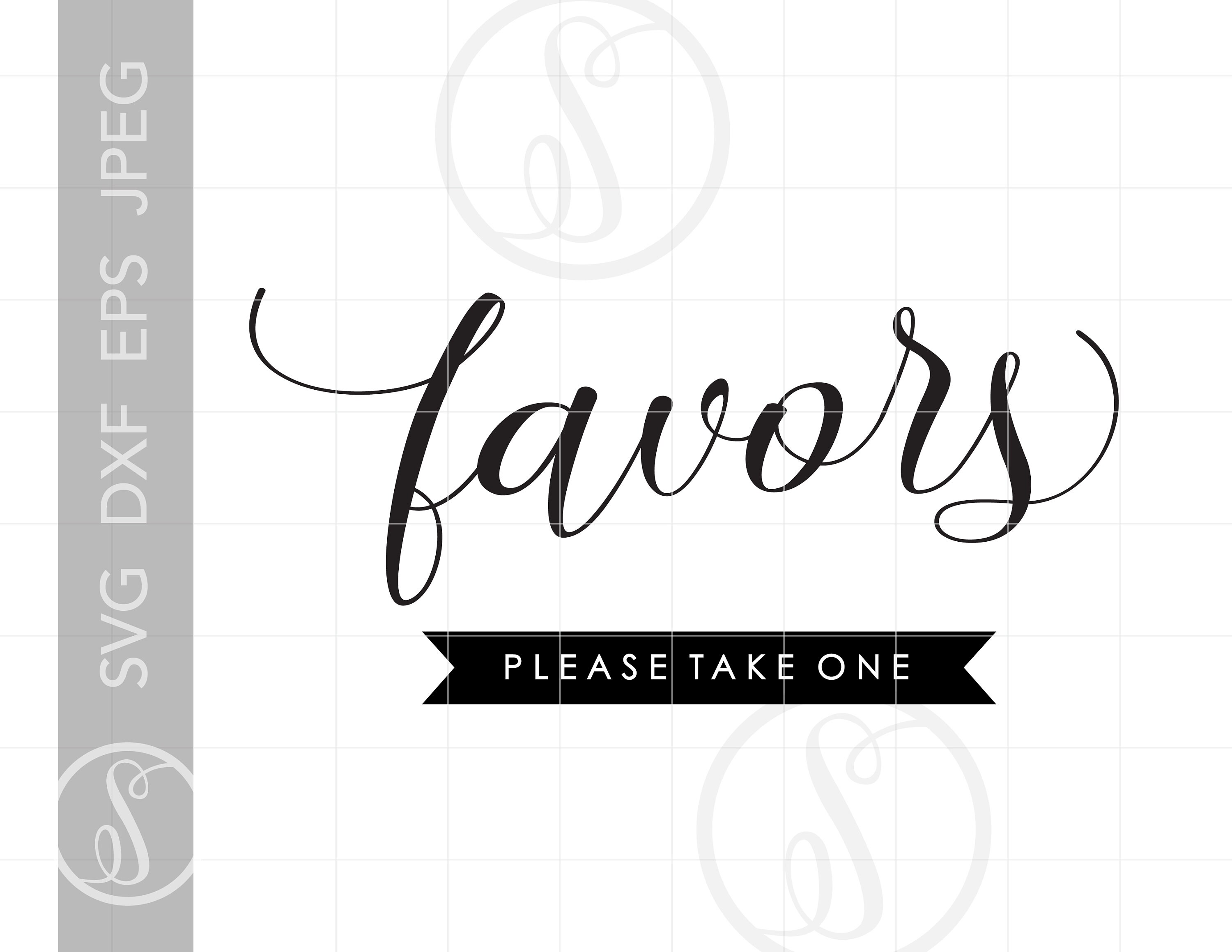 Wedding Sign SVG Downloads Favors Please Take One Svg Png | Etsy