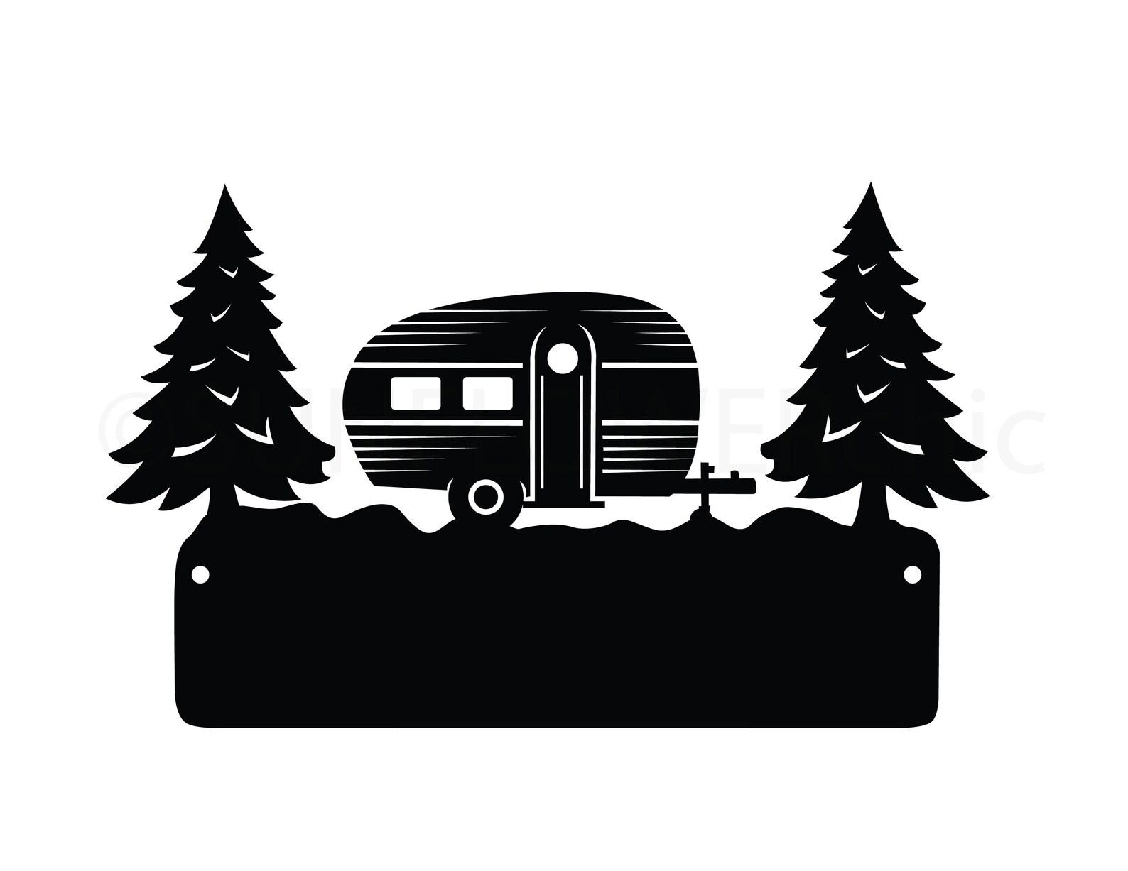 Camper Rv Sign Template Svg Cut File Camper Silhouette Etsy