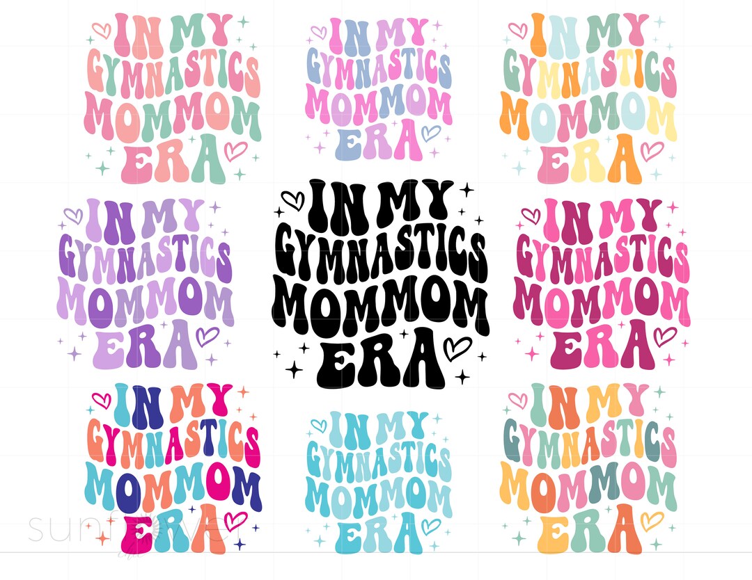 In My Gymnastics Mommom Era Svg Bundle, Groovy Letters Gymnastics Shirt ...