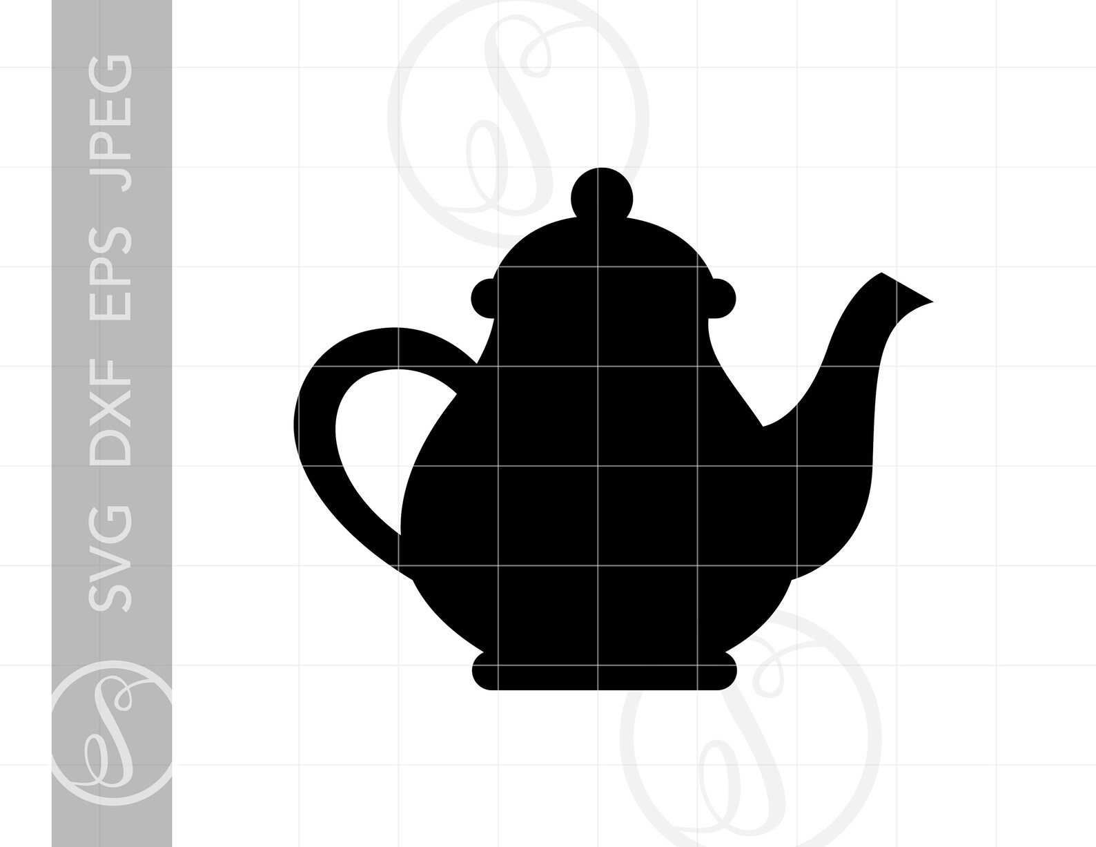Teapot SVG Vector Teapot Clipart Teapot Silhouette Cut | Etsy