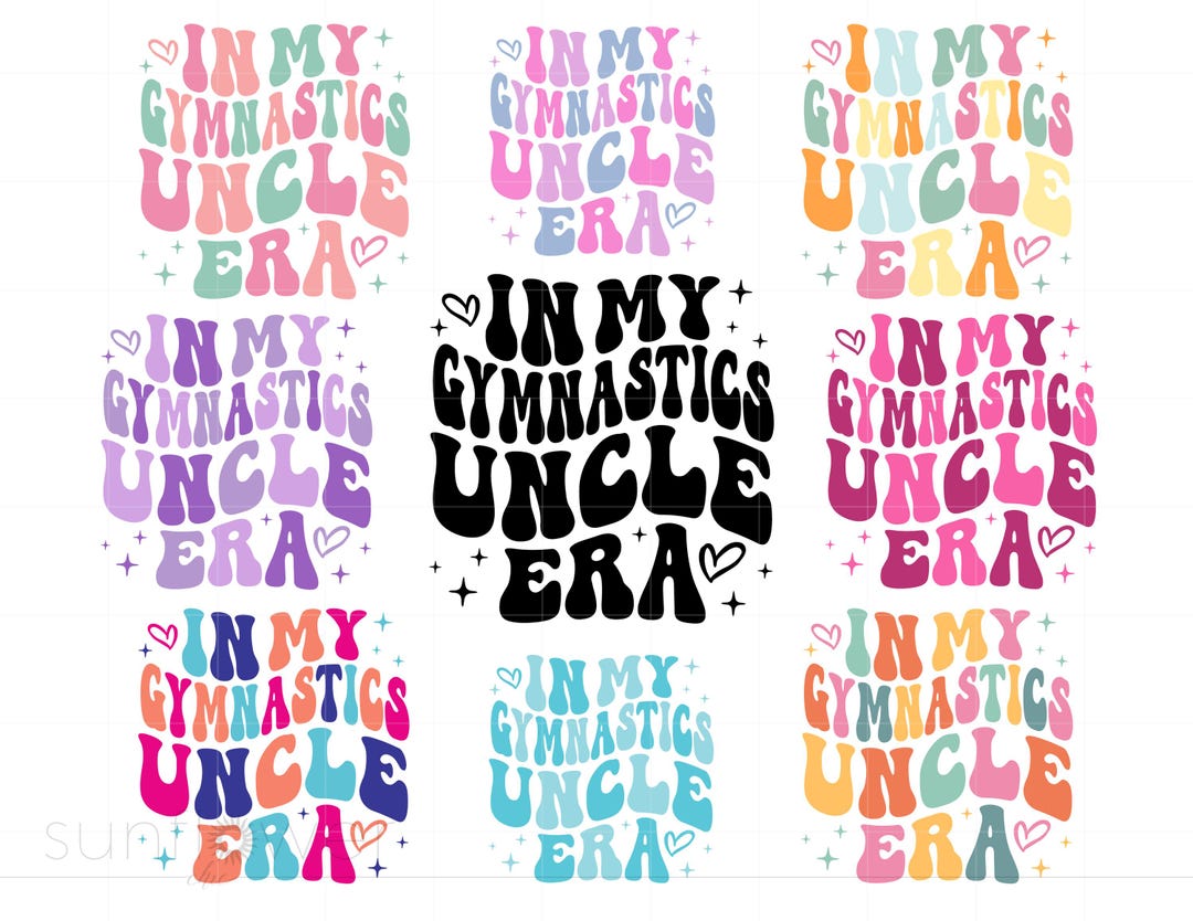 In My Gymnastics Uncle Era Svg Bundle, Groovy Letters Gymnastics Uncle ...
