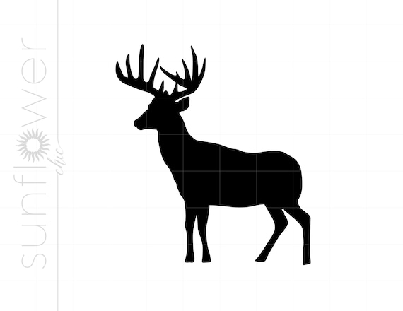 Whitetail Deer Silhouette Dxf Deer Hunting Frame Svg, Deer Svg,