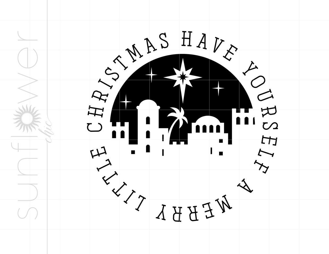 Christmas SVG Bethlehem Svg Cut File Merry Little - Etsy