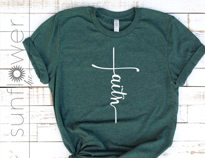 FAITH CROSS Script Svg Cut Files Clipart Downloads Faith Svg - Etsy