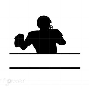 Quarterback Split Frame Svg, Football Party Monogram Cricut Silhouette ...