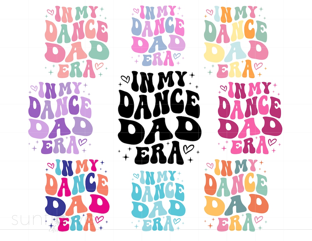 In My Dance Dad Era Svg Bundle, Groovy Letters Dance Dad Shirt Svg ...