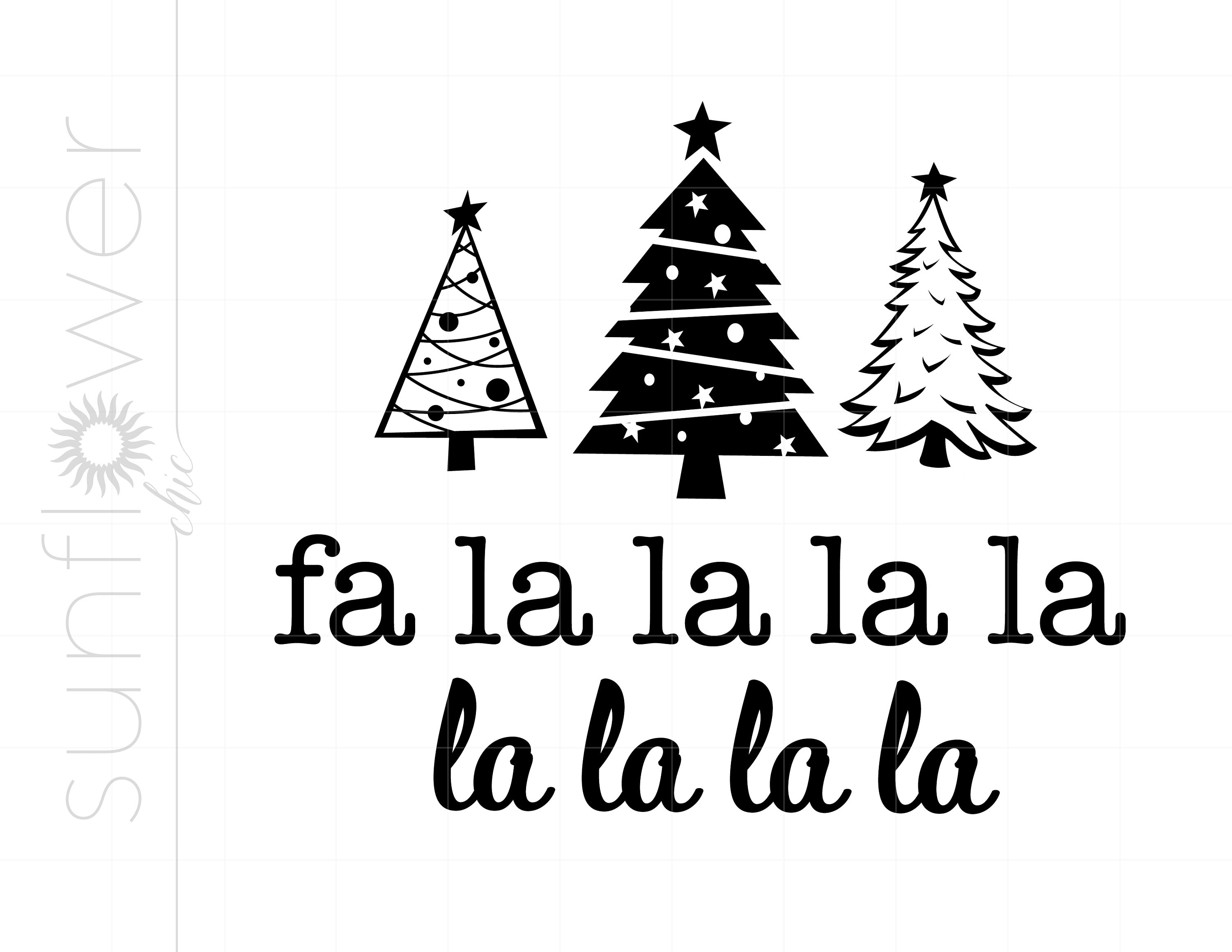 Fa La La Svg Christmas SVG Falala Svg Holiday Saying Cut - Etsy