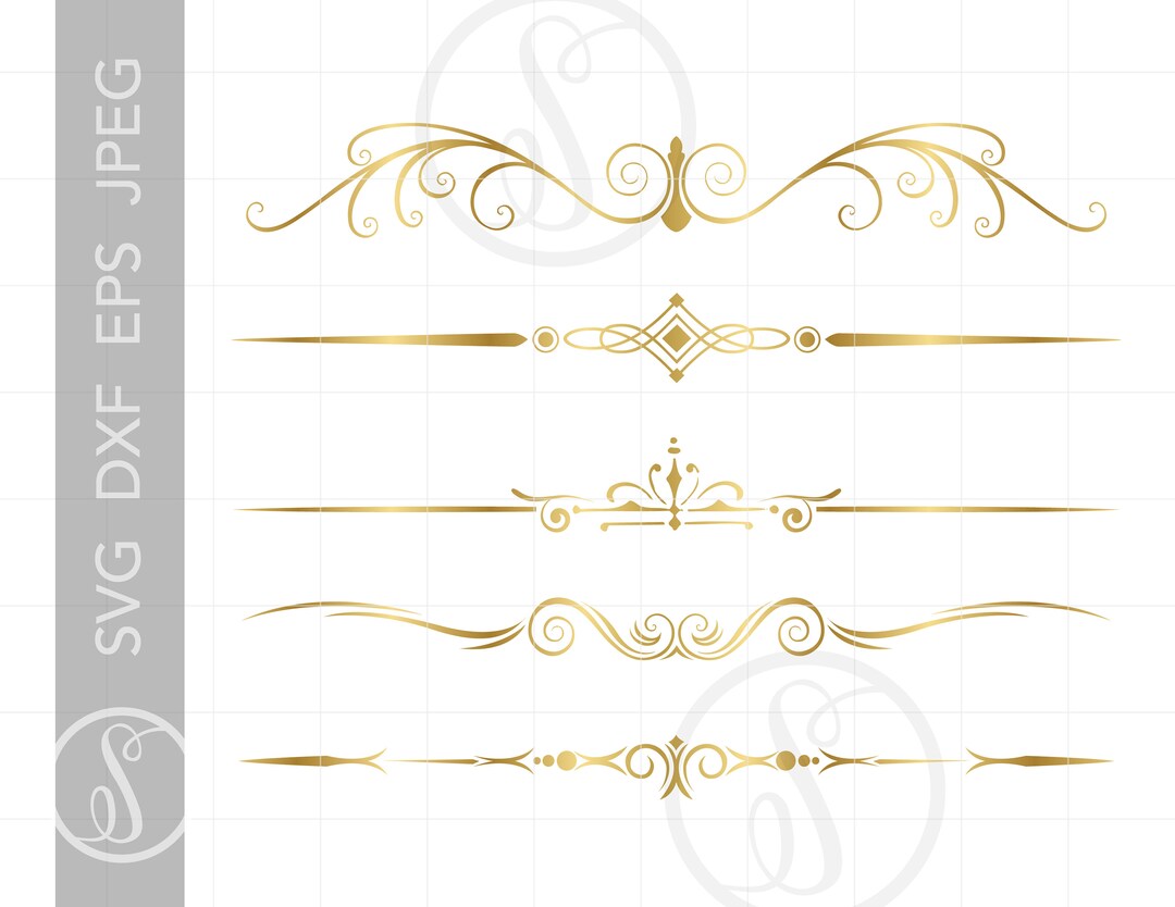 Victorian Headers Svg Cut File Clipart Downloads | Gold Victorian ...