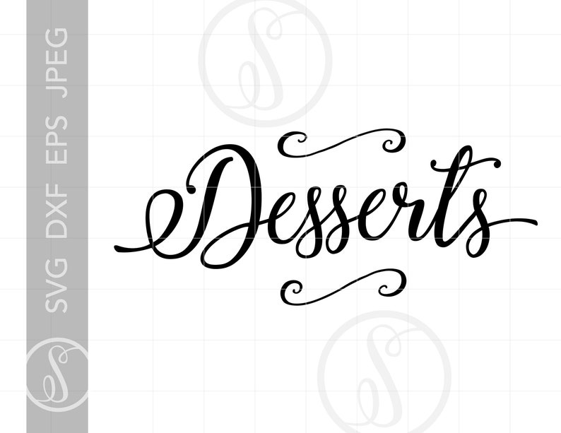 Wedding Svg Desserts Svg Cut Files Dessert Signs Dxf Eps | Etsy