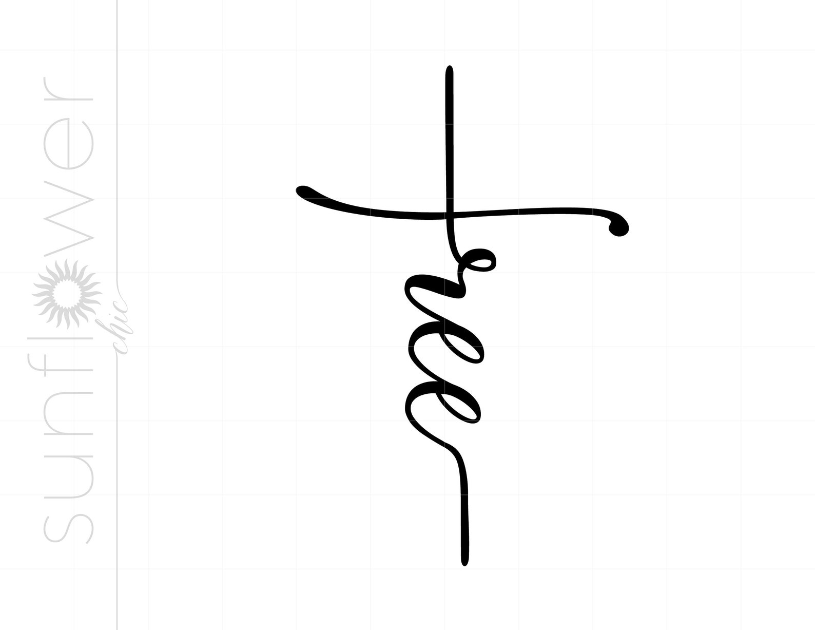 FREE CROSS Script Svg Cut Files Clipart Downloads Free Svg - Etsy