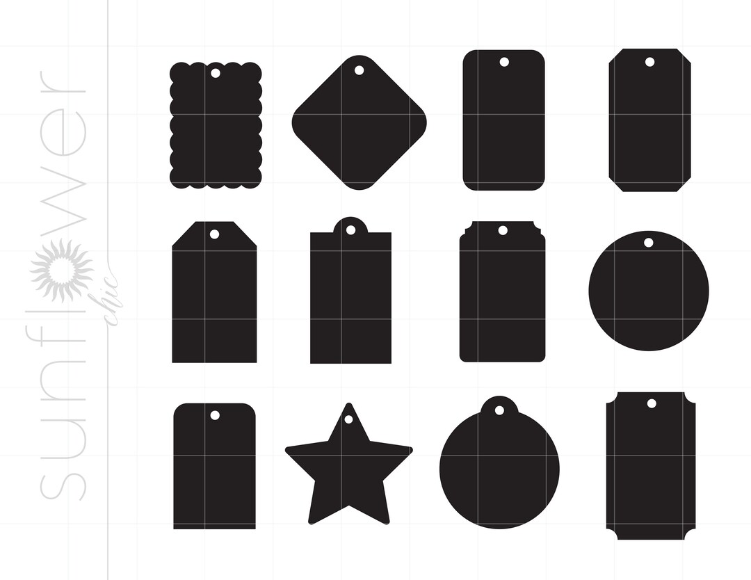 Gift Tags SVG | Gift Tag Templates Svg Die Cut File | Gift Tag Template ...