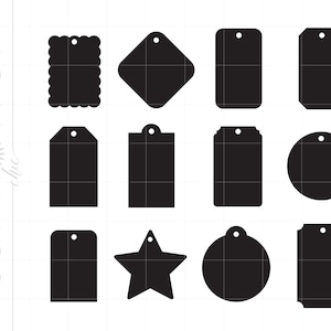 Gift Tags SVG | Gift Tag Templates Svg Die Cut File | Gift Tag Template ...