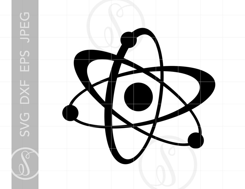 Retro Atomic Symbol SVG Atomic Symbol Silhouette Cut File - Etsy