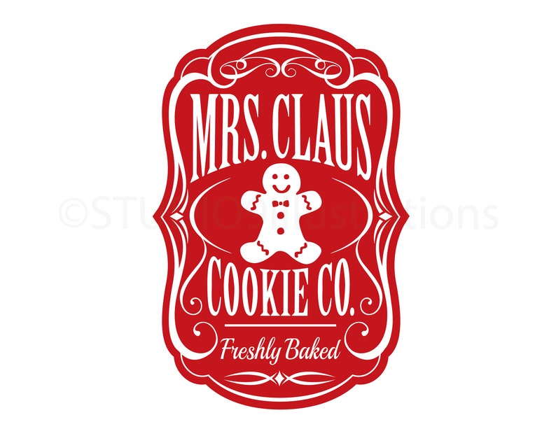 Mrs Claus Cookies SVG Cut File Mrs Claus Cookie Co Svg - Etsy