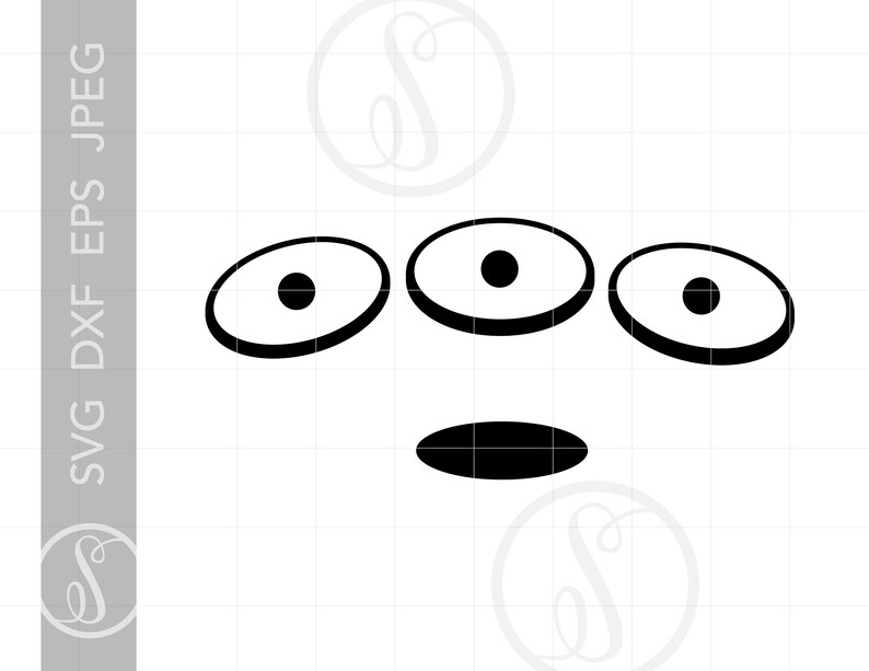 Alien Eyes SVG Alien Clipart Download Alien Cut File for | Etsy