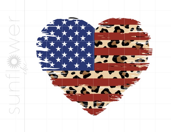American Flag Heart Svg US Flag Heart Svg Cut Files 4th of - Etsy