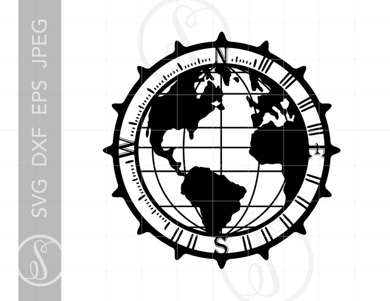 Globe SVG Globe Clipart Globe Cut File for Cricut Globe | Etsy