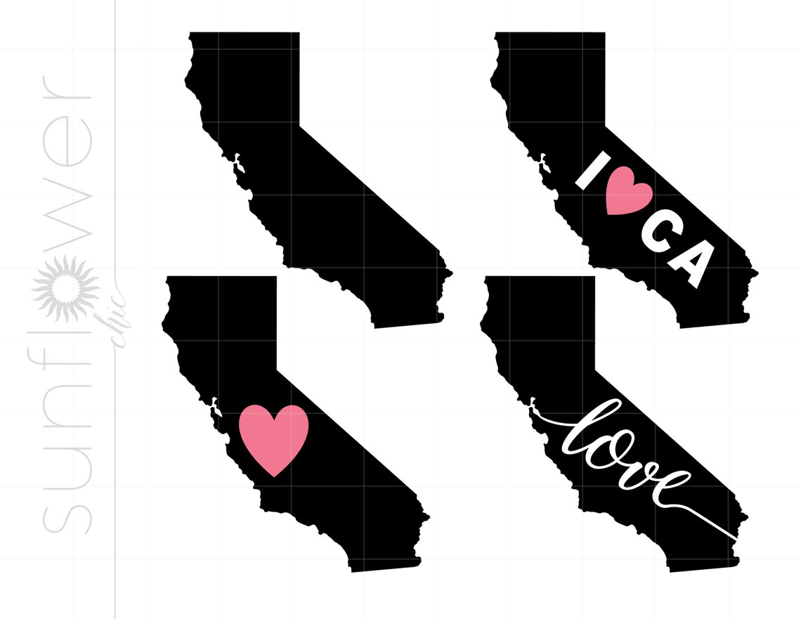 California SVG California Clipart California Silhouette - Etsy