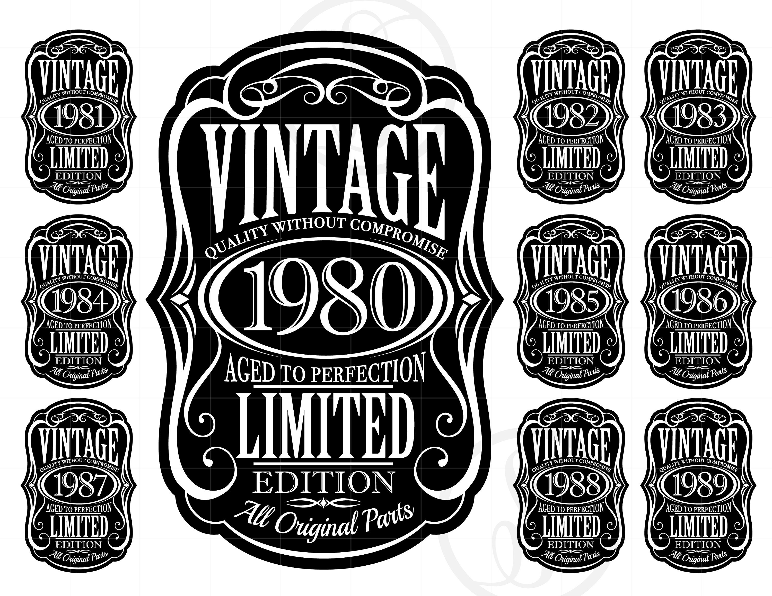 1980's Whiskey Label SVG Downloads Vintage 1980-89 SVG - Etsy
