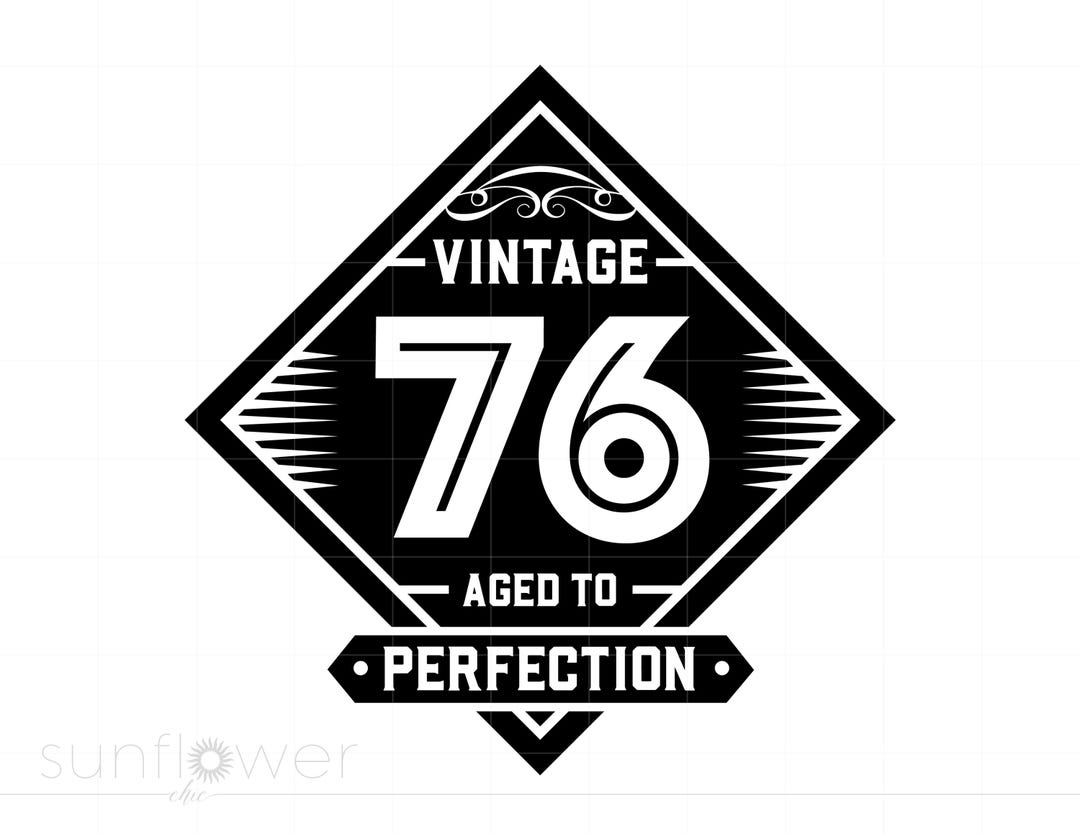 Vintage 76 SVG Clipart, Vintage 76 Cut File for Cricut, Vintage 76 Aged ...