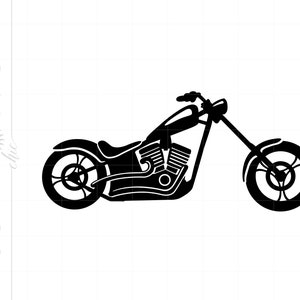 Motorcycle SVG Download, Chopper Motorcycle SVG Cut File Silhouette ...