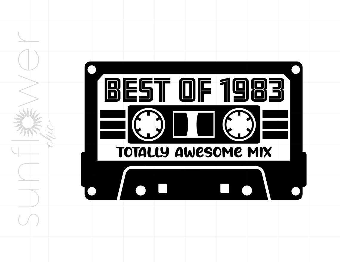 Best of 1983 Cassette Tape SVG Download | 1983 Birthday SVG | Vintage ...