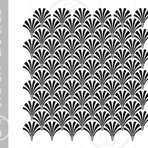 Art Deco Fan Pattern SVG Download Art Deco Fan Pattern - Etsy