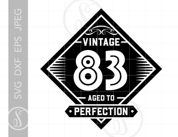 Vintage 83 SVG Clipart Vintage 83 Cut File for Cricut | Etsy