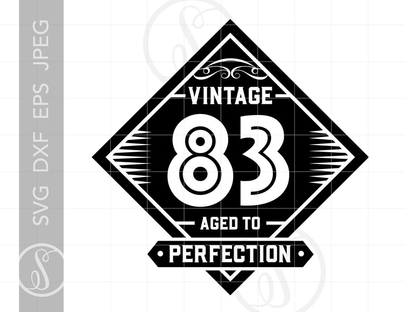 Vintage 83 SVG Clipart Vintage 83 Cut File for Cricut | Etsy Canada